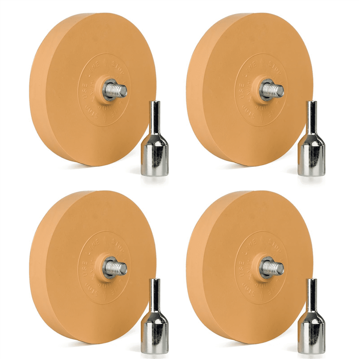 4 Pack 3.5 Inch Eraser Wheel Decal Remover Eraser Wheel Adhesive ...