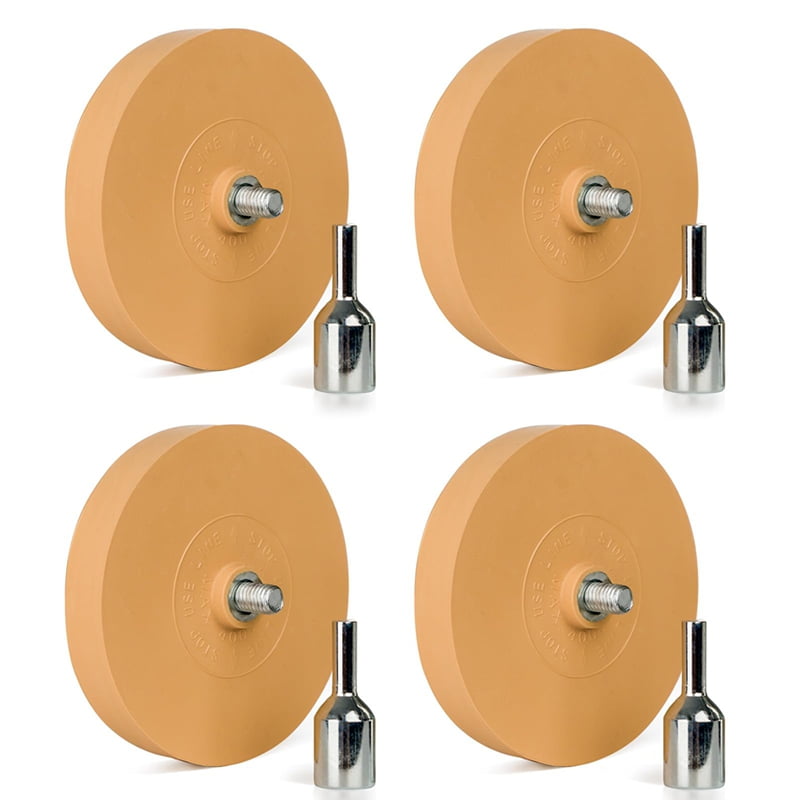 4 Pack 3.5 Inch Eraser Wheel Decal Remover Eraser Wheel Adhesive ...