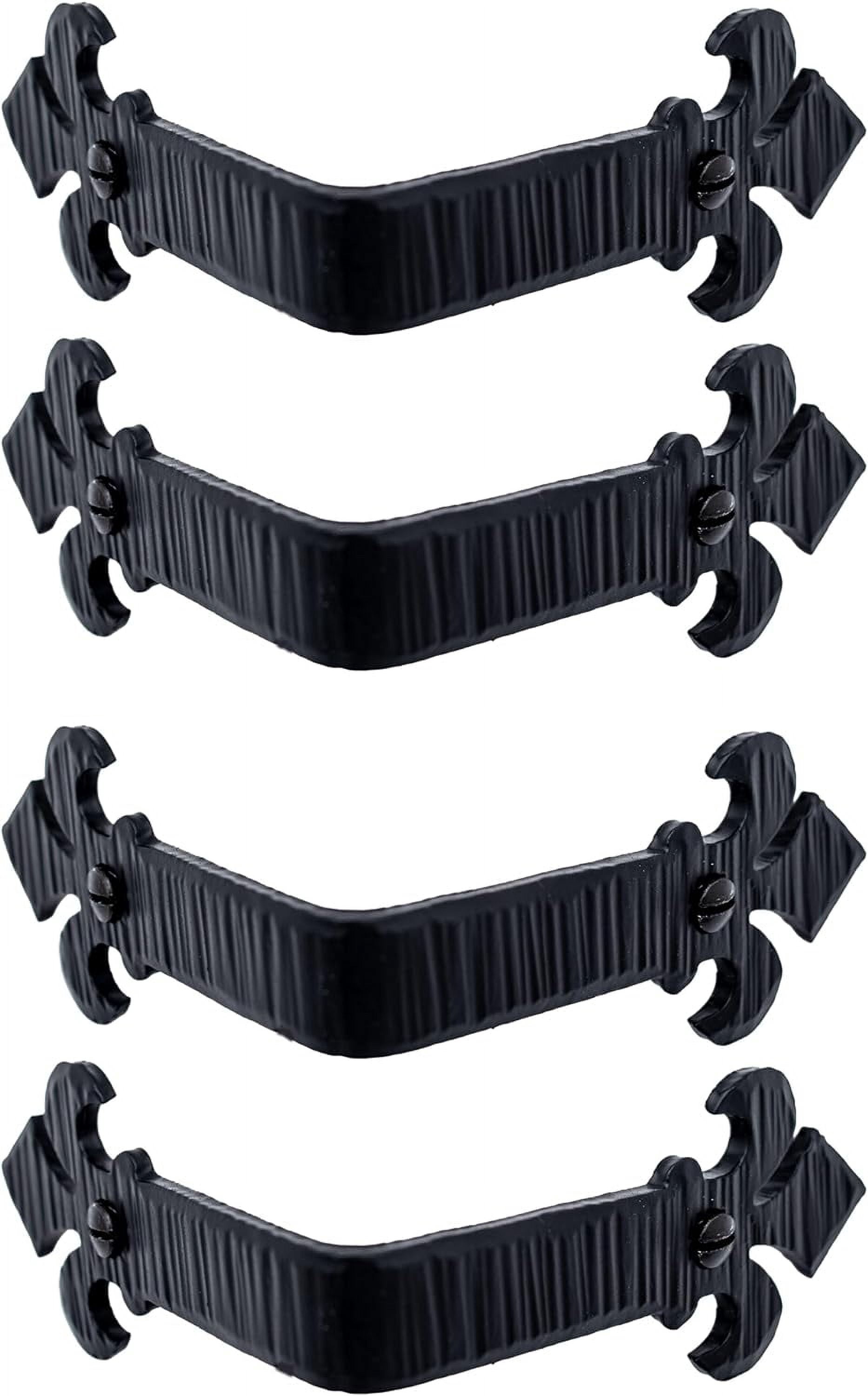4 Pack - 3.5 Inch Iron Corner Bracket for Furniture - Black - Handmade Decorative Braces ...