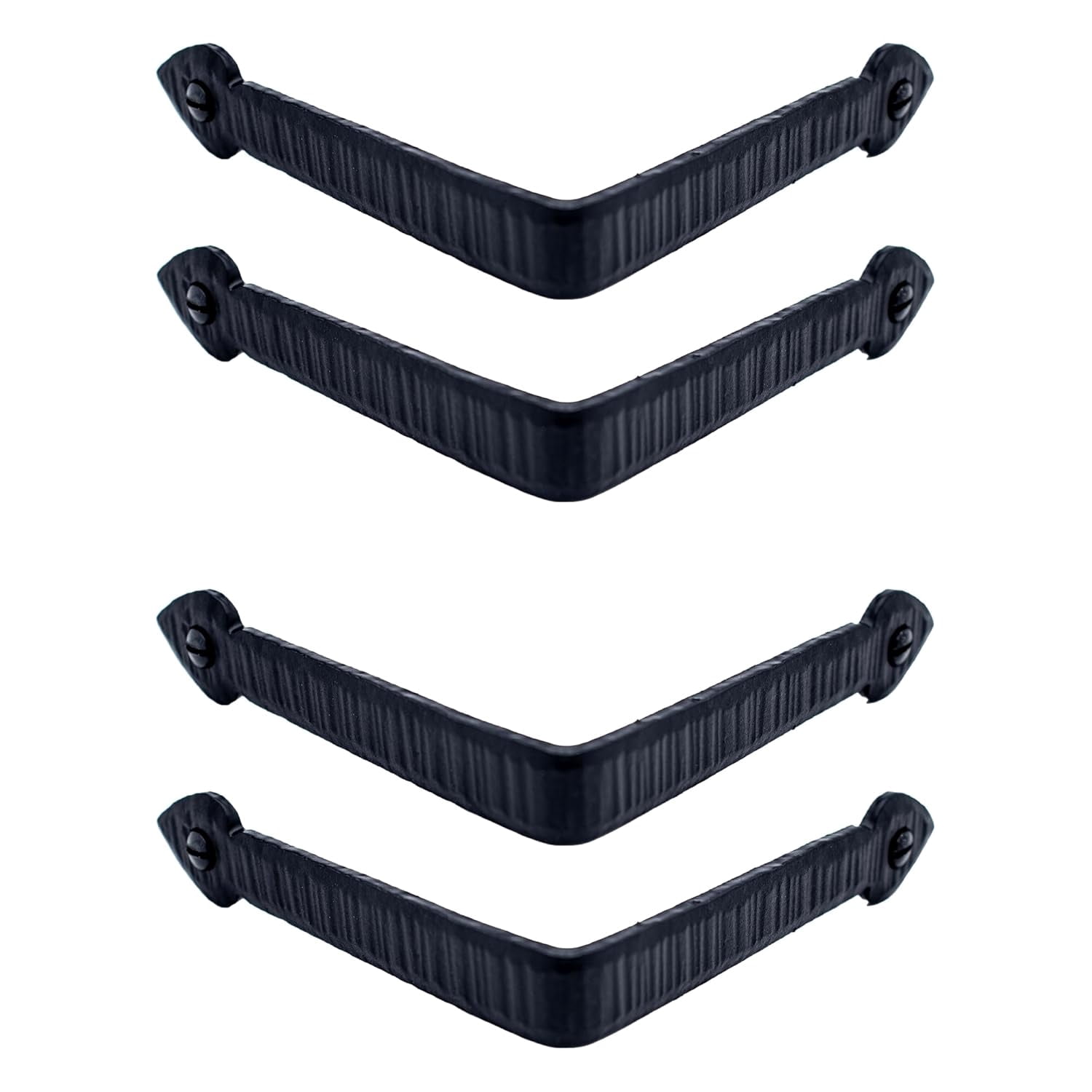 4 Pack - 3.5 Inch Metal Corner Bracket for Furniture - Black - Handmade ...