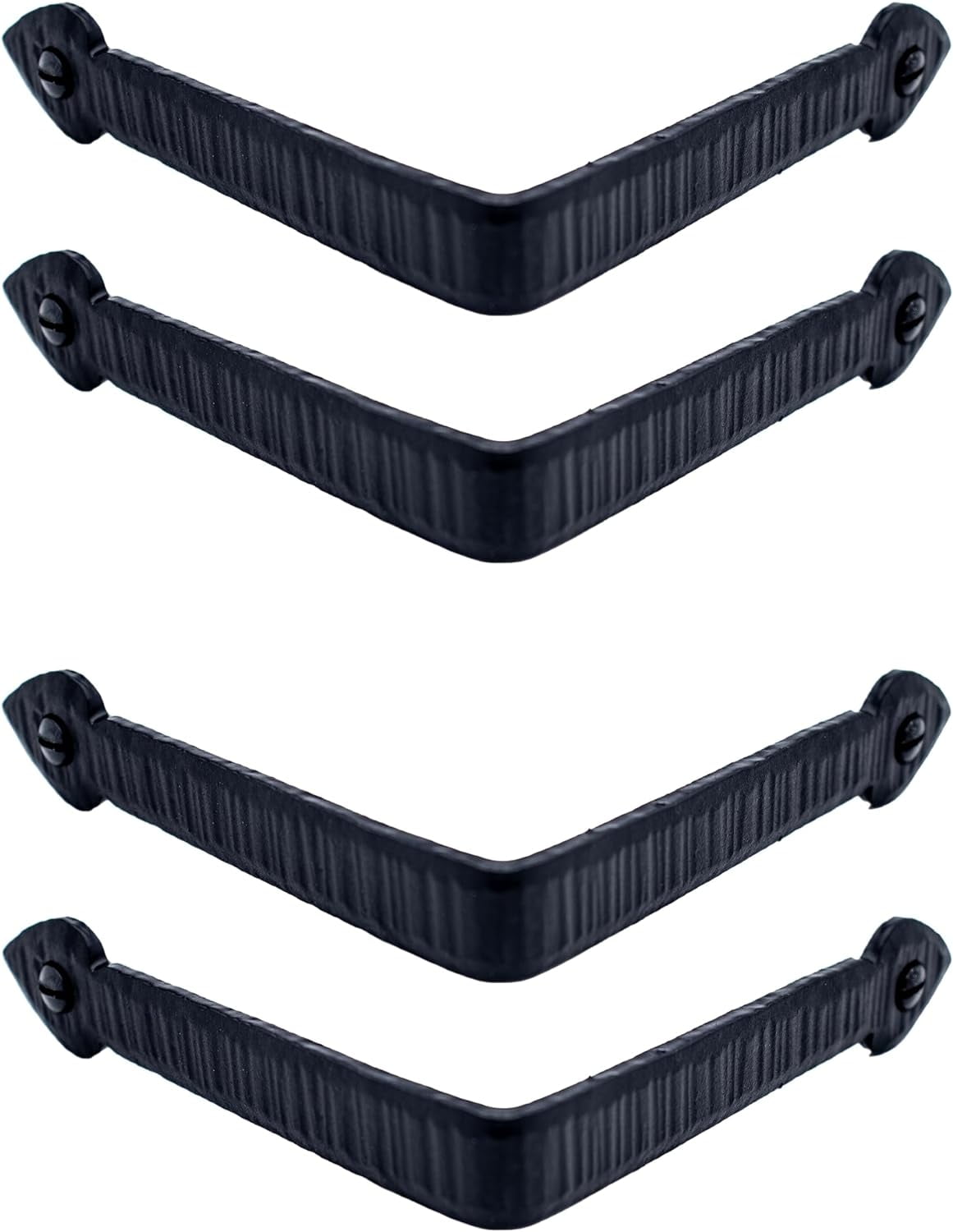 4 Pack - 3.5" Metal Corner Bracket for Furniture - Black - Handmade ...