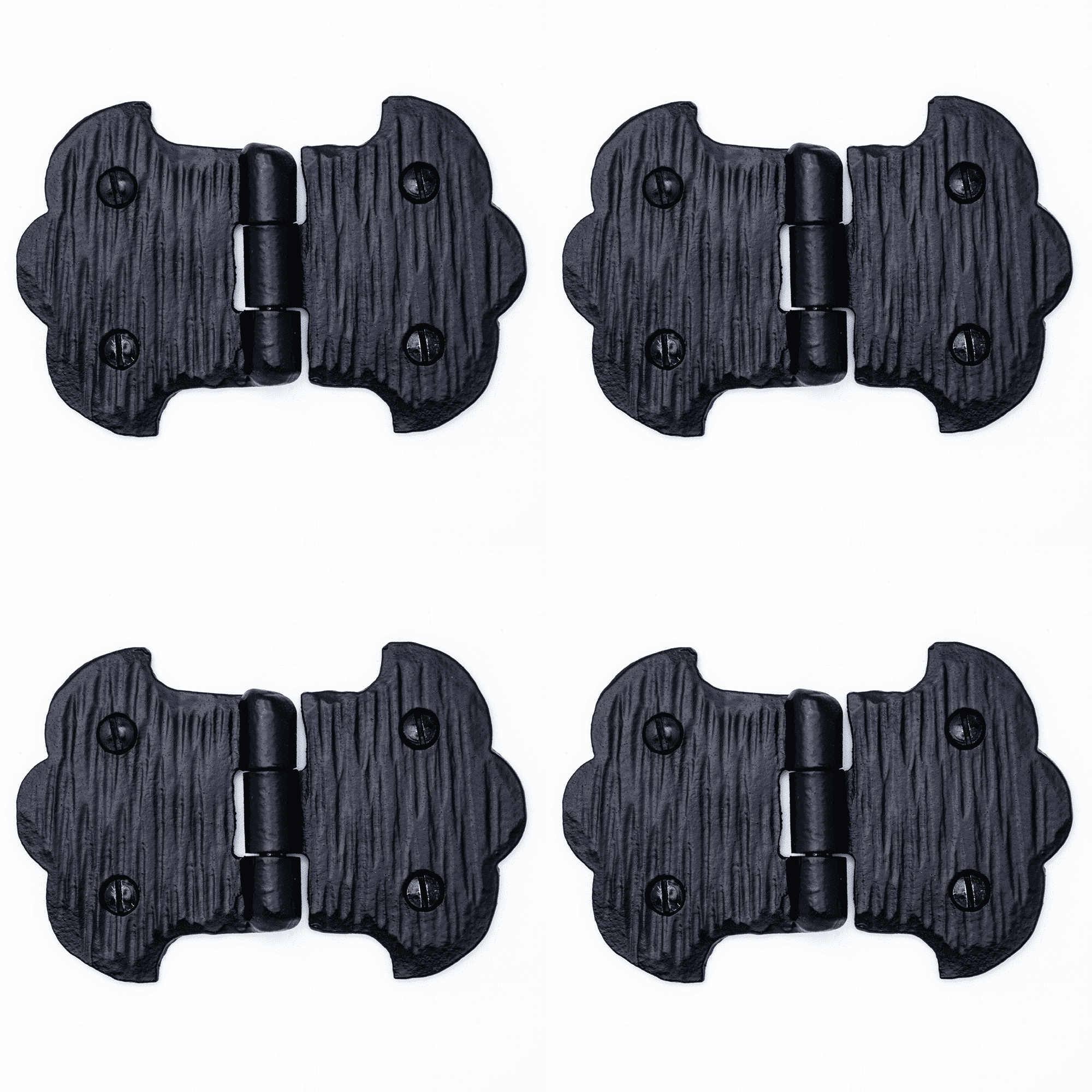 4 Pack 3.5 inch Decorative Hinges Black Wrought Iron Hinges Decorative ...