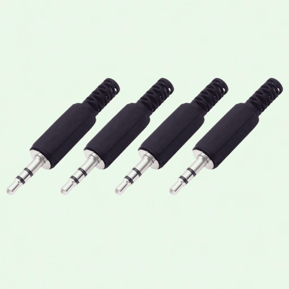 4 Pack 3.5mm Replacement Plug Jack TRS 3 Pole Stereo Male Plug, DIY ...