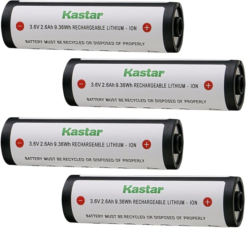 4-Pack 3.7V 2.6Ah 74175 Lithium-ion Battery Compatible with Streamlight ...