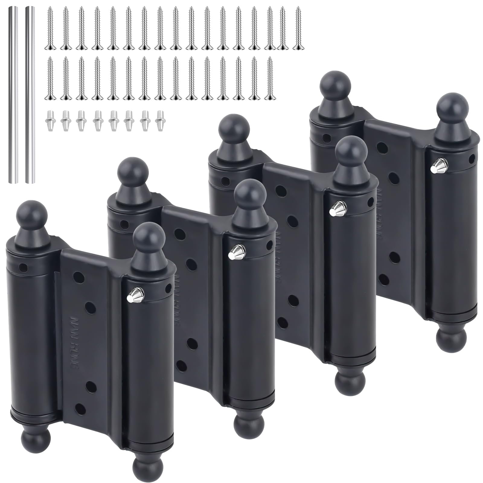 4 Pack 3’’ Double Action Hinges, Double Swing Hinges Swinging Door ...