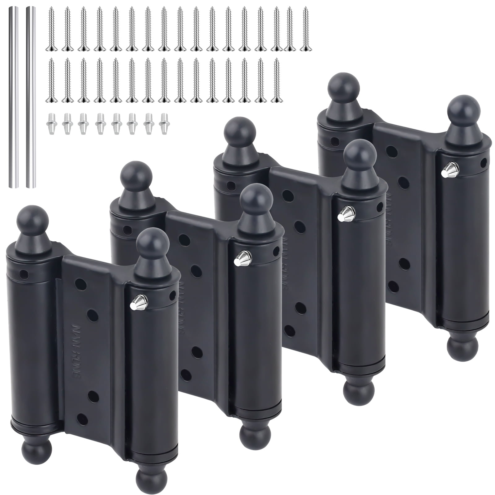 4 Pack 3" Double Action Spring Hinges, Self Closing Door Hinges for ...