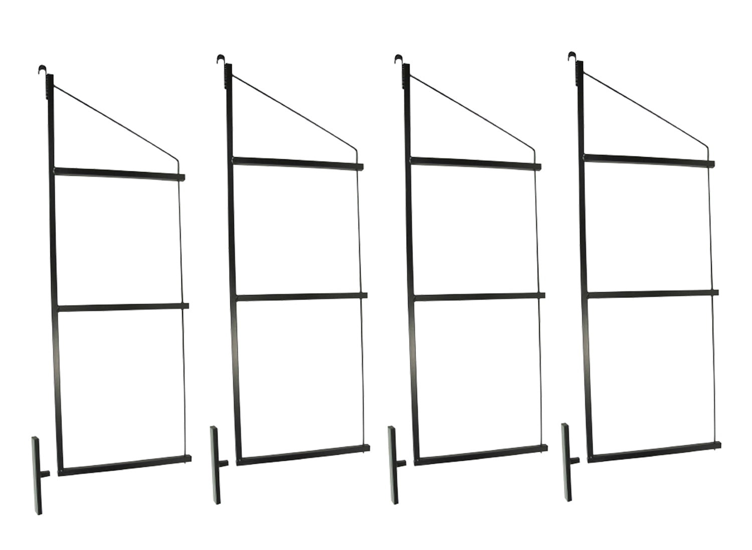 4 Pack of 3 Tier Shipping Container Shelving Bracket with 18"(D) x 60 ...