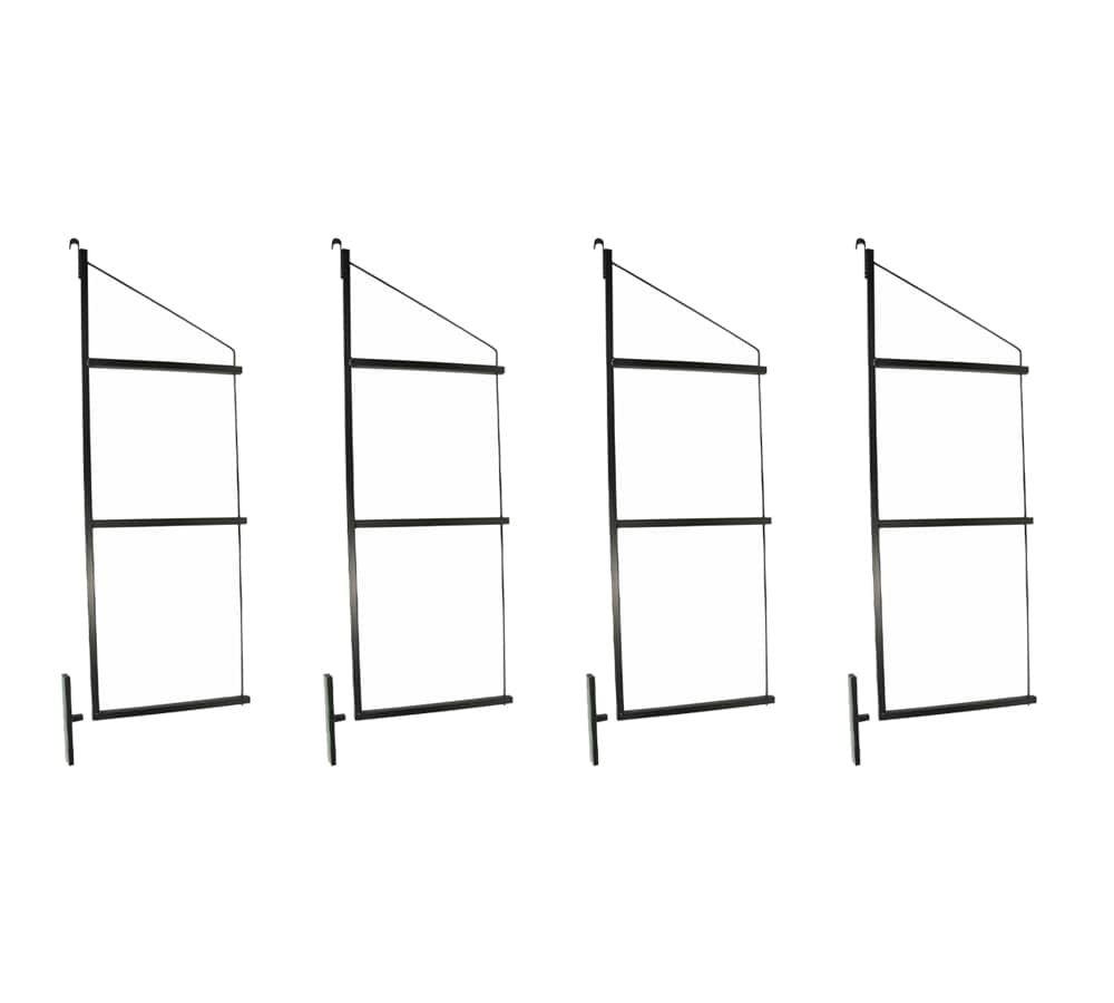 (4 Pack) 3 Tier Shipping Container Shelving Bracket with 24"(D) x 60"(H ...