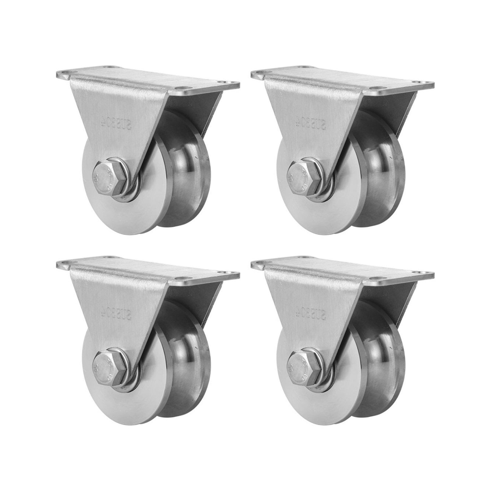 4 Pack 3-inch Sliding Gate Wheels U Groove Track Roller Smooth Rolling ...