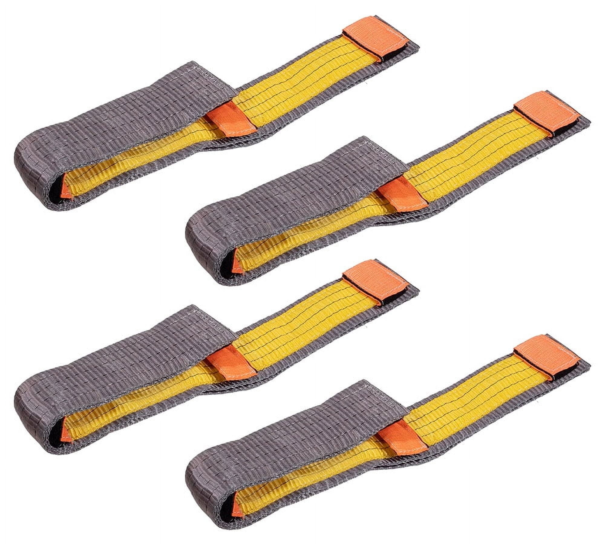 4 Pack 3" x 13" Yellow Polyester Web Sling Wear Pad 7/16" Thick ...