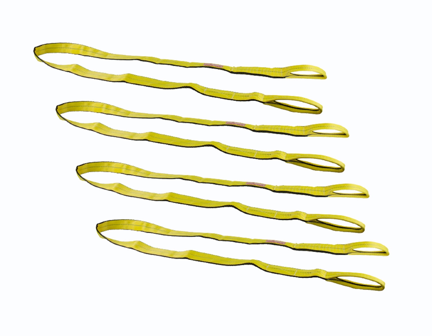 (4 Pack) 3" x 16 ft Web Sling Twisted Eye & Eye 2-Ply Tow Strap Lifting ...