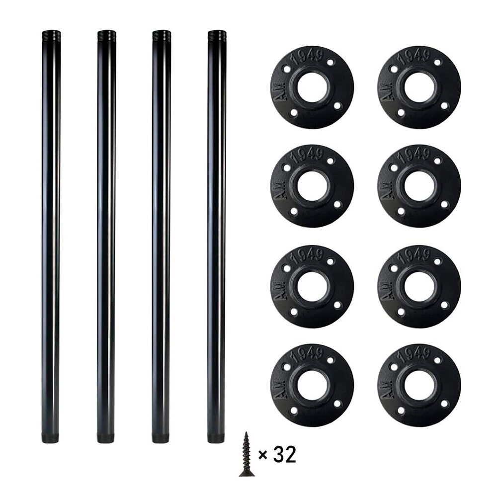4 Pack 30" Industrial Metal Pipe Table Legs Coffee Table DIY Furniture ...