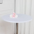 4-Pack 30 inches White Round Table Topper Cap Spandex Fitted Cocktail ...