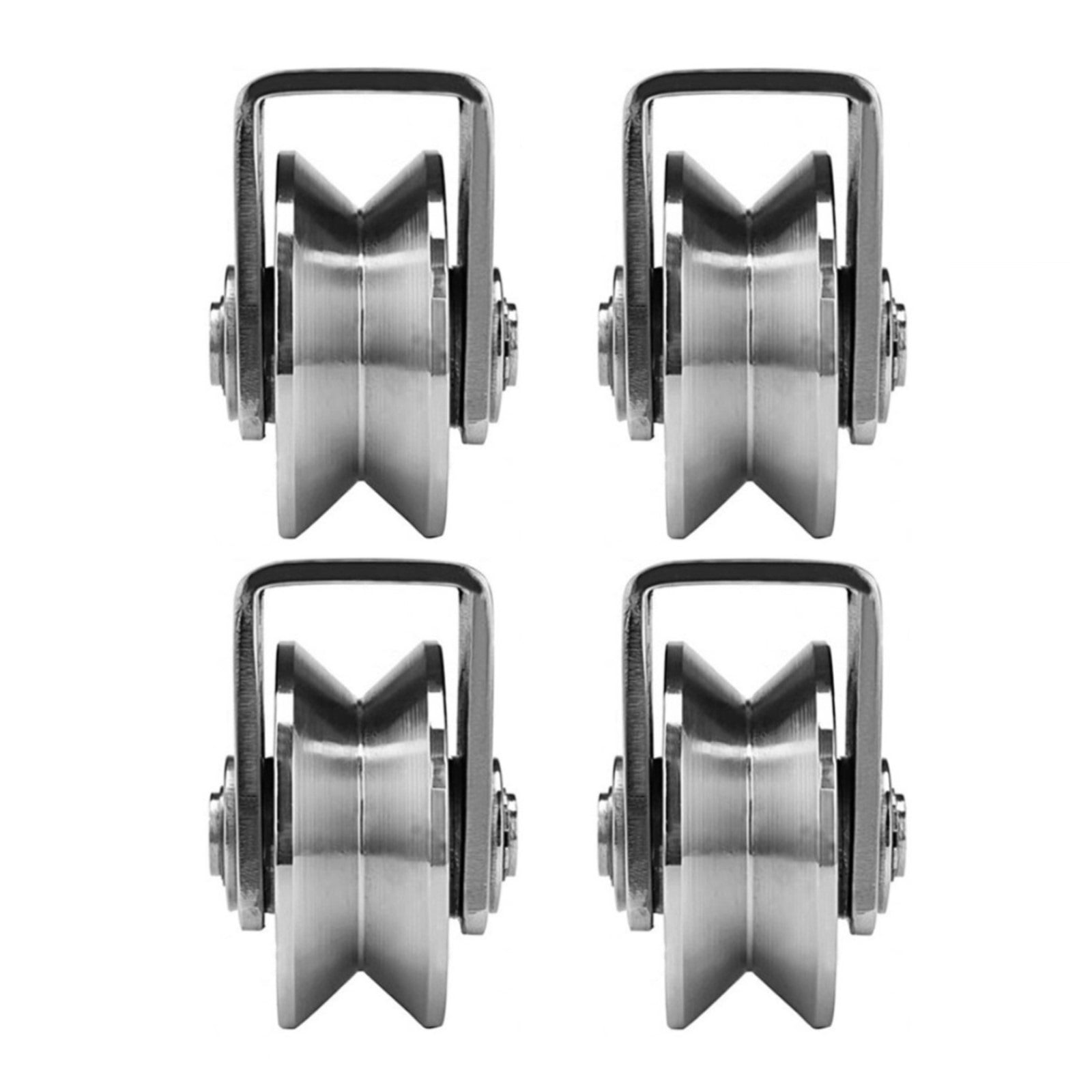 4 Pack 304 Stainless Steel U/V/H Groove Wheel, Groove Caster for ...