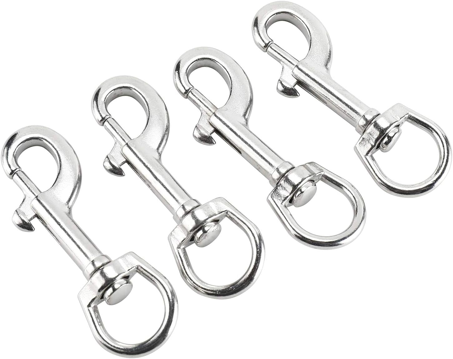 4 Pack 316 Stainless Steel Swivel Eye Bolt Trigger Snap Hooks 3-1/2 ...