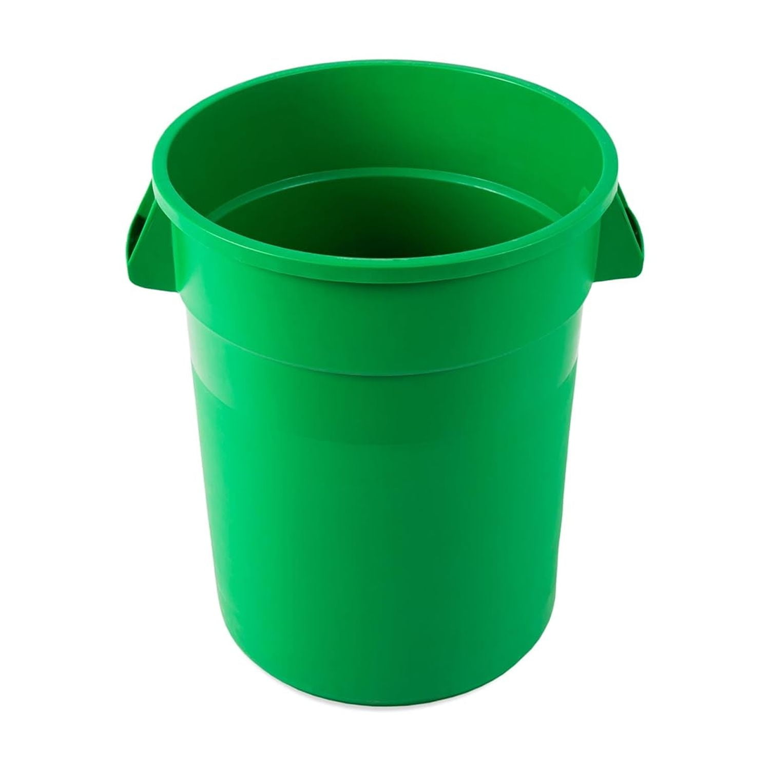 4 Pack 32 Gallon Green Round Commercial Trash Can With Lid And Dolly ...