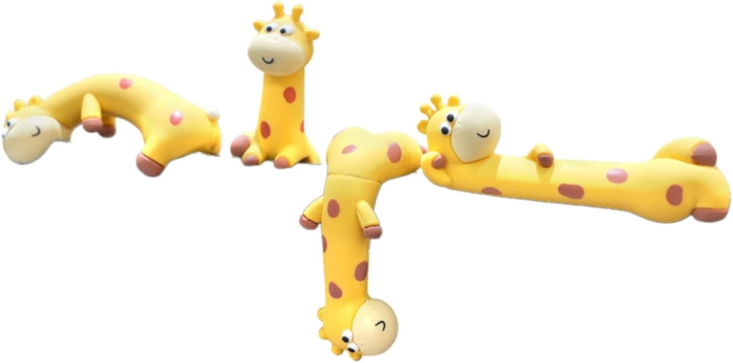 4-Pack 3D Desk & Car Decorations – Lazy Goose, Fruit Cat, Giraffe, God ...
