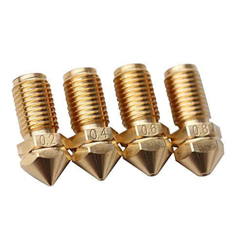 4-Pack 3D Printer Spare Parts Brass Print Cores Nozzle Pack Compatible ...