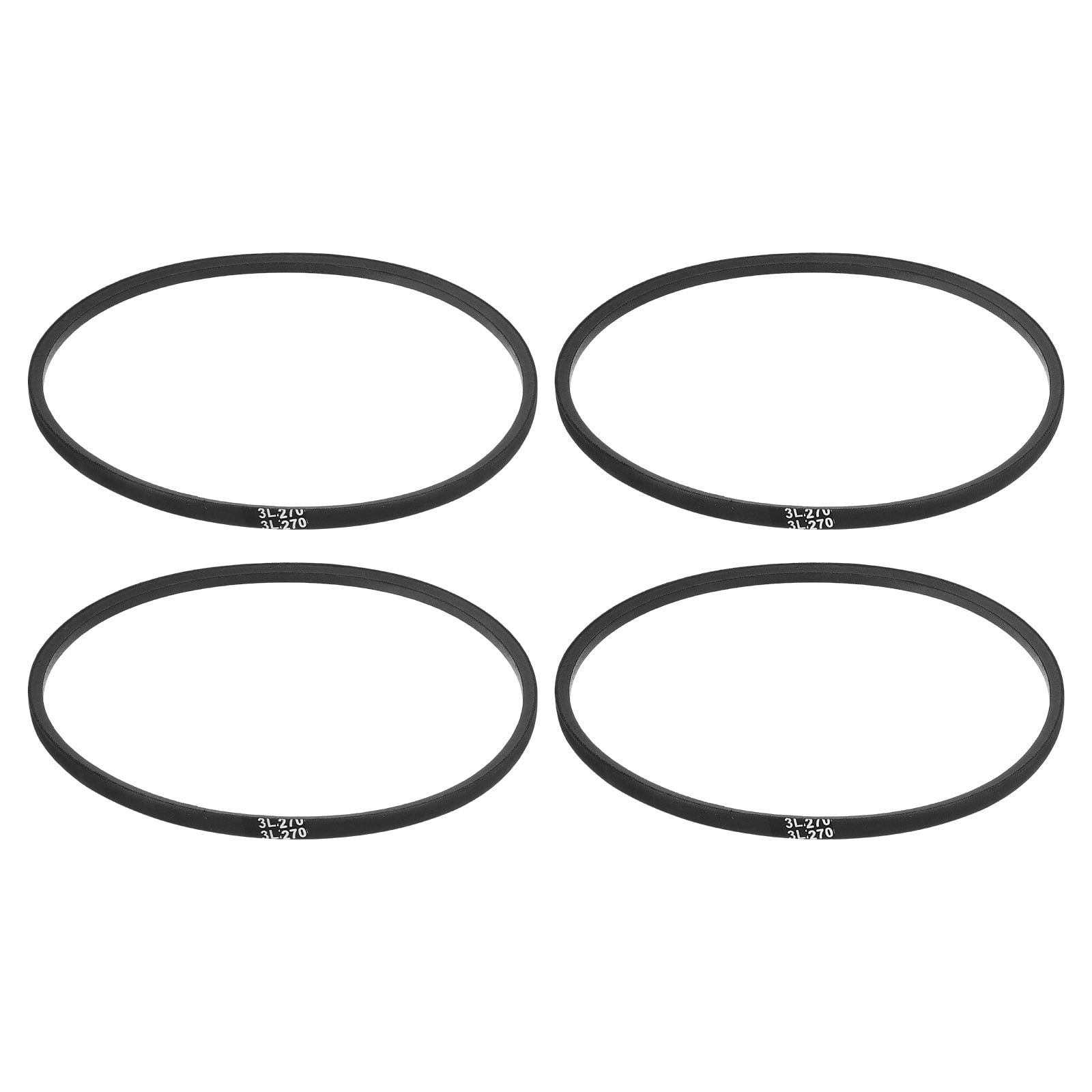 4 Pack 3L270 Classic Wrapped Rubber V-Belt, 27"(686mm) Outside ...