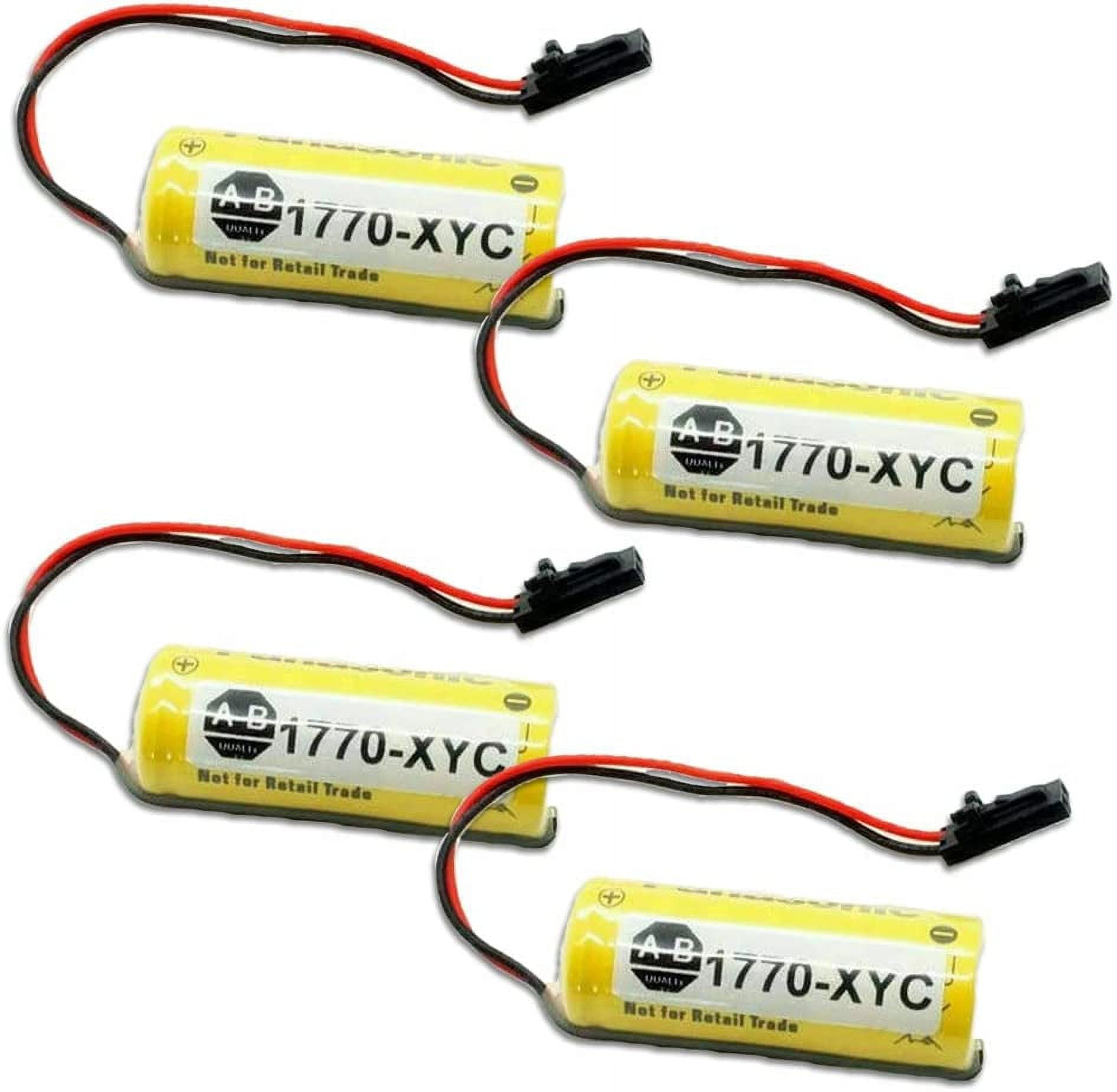 4-Pack 3V 1800mAh 1770-XYC Replacement Lithium Battery for PLC 1770-XYC ...