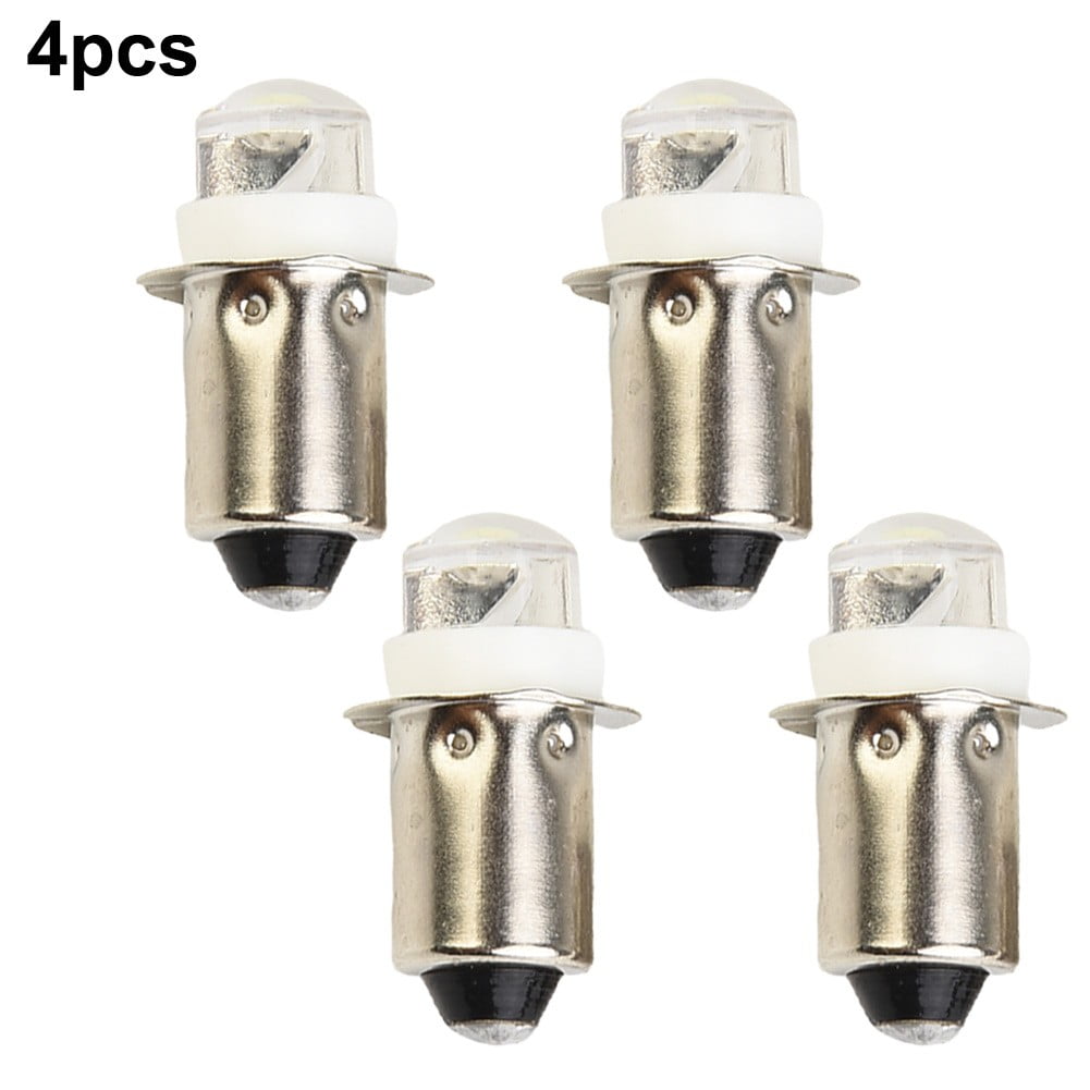 4 Pack 3V Upgrade LED Flashlight Bulbs with 6000K Bright White ...