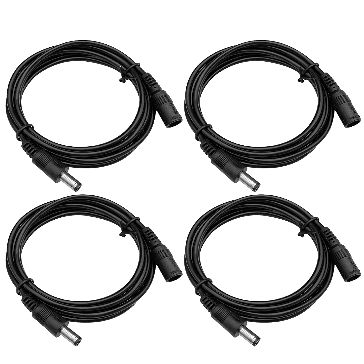 4 Pack 3ft 1M DC Power Extension Cable, 4PCS DC 12V Power Adapter ...