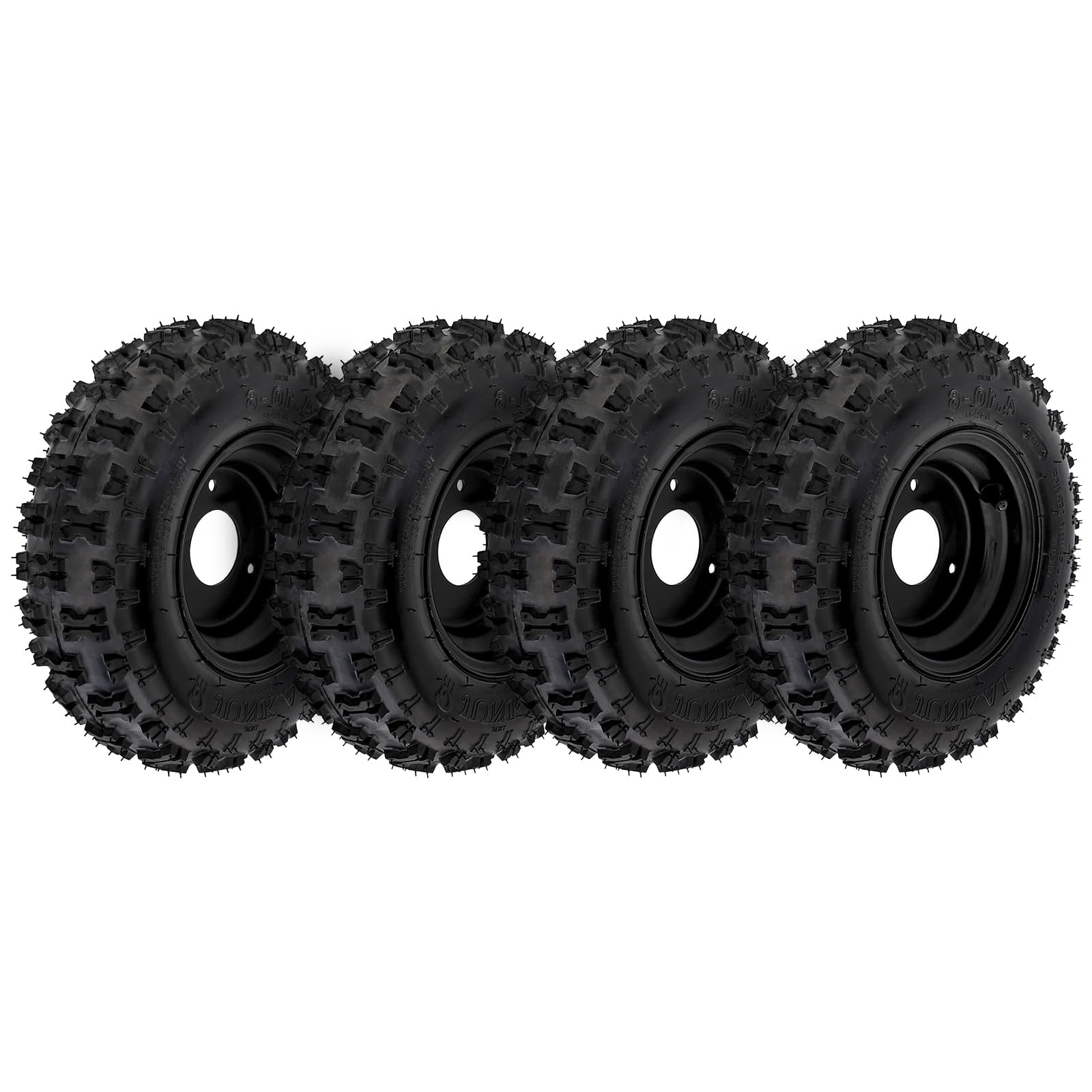 4 Pack 4.10-6 Tires and Wheels Rims 6" Go Kart Wheel 4.10x6 410-6 ...