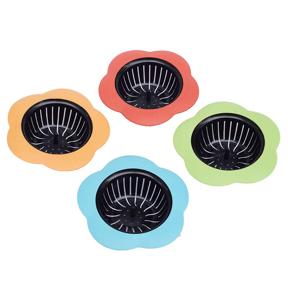 4 Pack - 4.5" Basket - Silicone Kitchen Sink Drain Strainer Large ...
