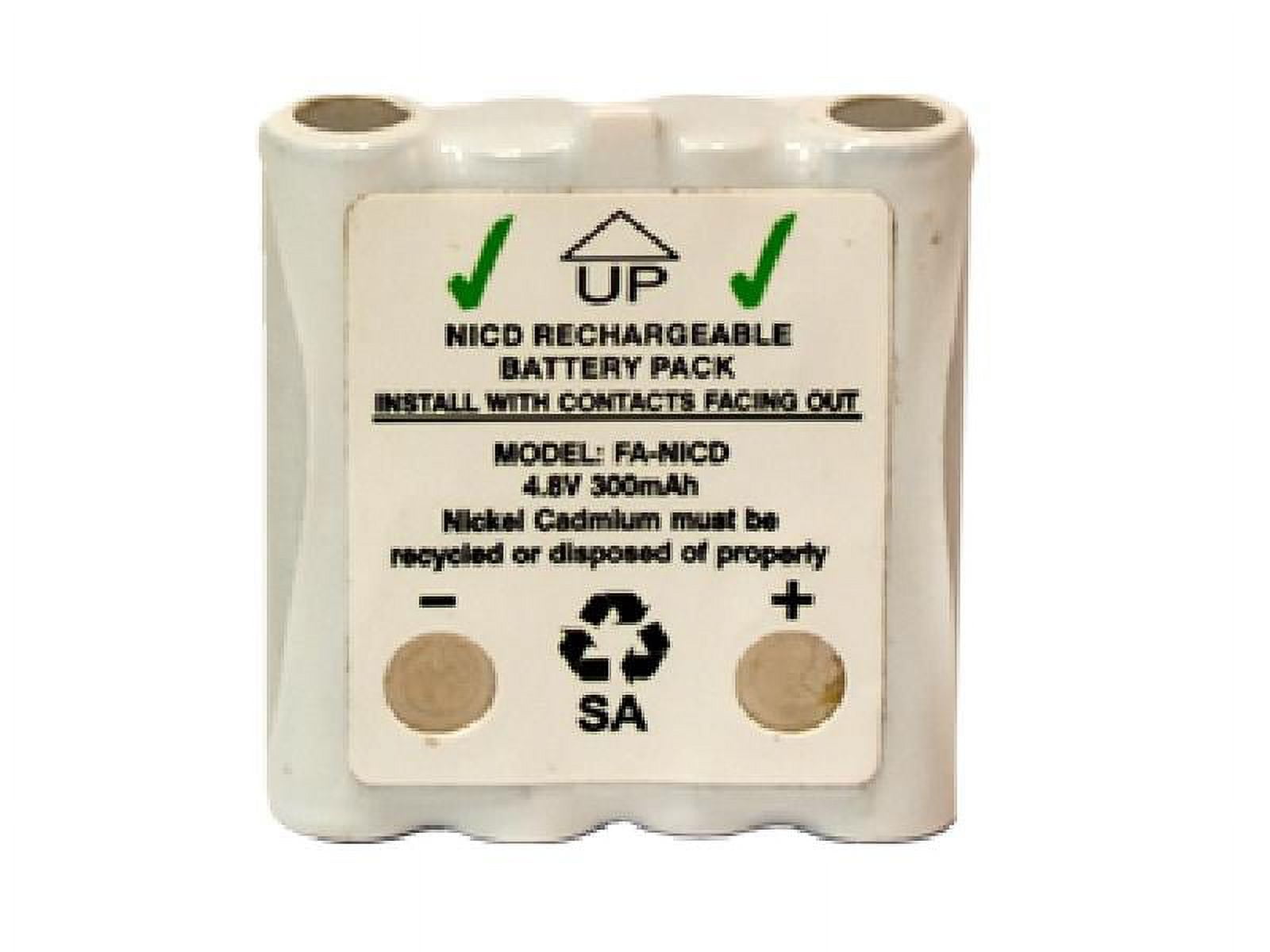 4-Pack 4.8 Volt Cobra Replacement 350 mAh NiCd Microtalk Radio ...