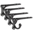 4 Pack 4'' Bracket Cast Iron Heavy Duty Floating Wall Mounted Shelf ...