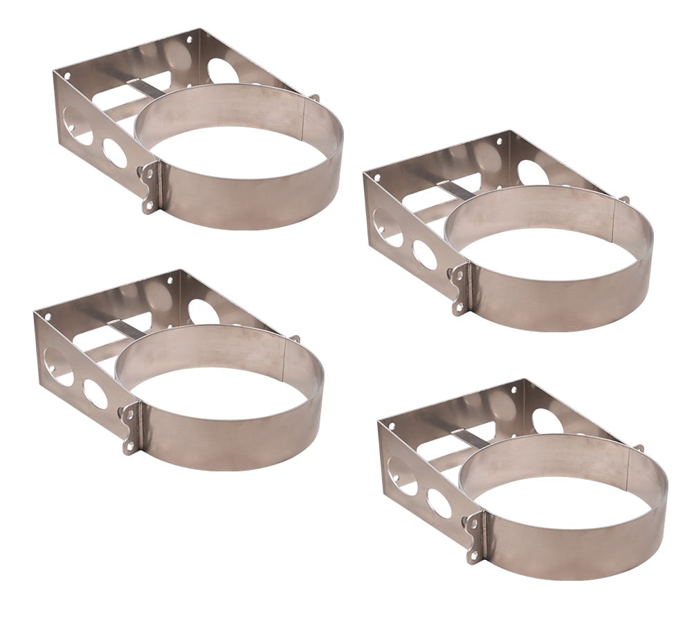 4 Pack 4 Gallon Aluminum Trash Can Brackets Mount for Truck & Trailers ...