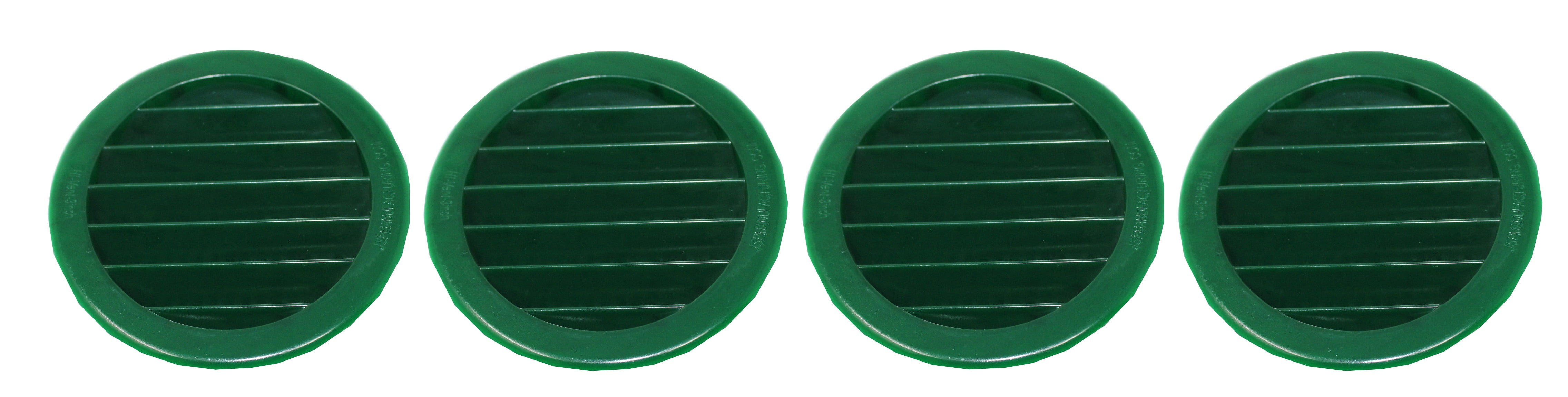 (4 Pack ) 4" Green Round Plastic Louver Soffit Air Vent - Walmart.com