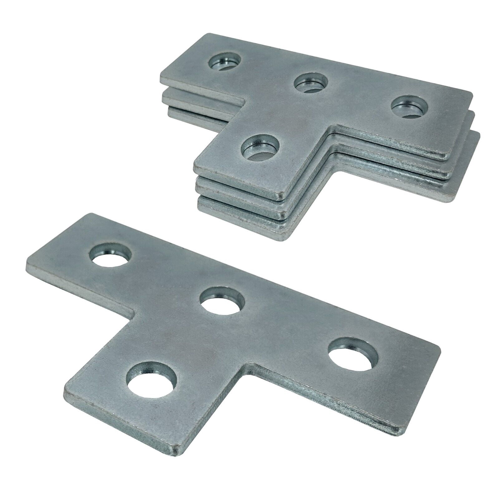 4 Pack - 4 Hole, T Shaped Flat Plate Connector for 1/2" Bolt in 1-5/8 ...