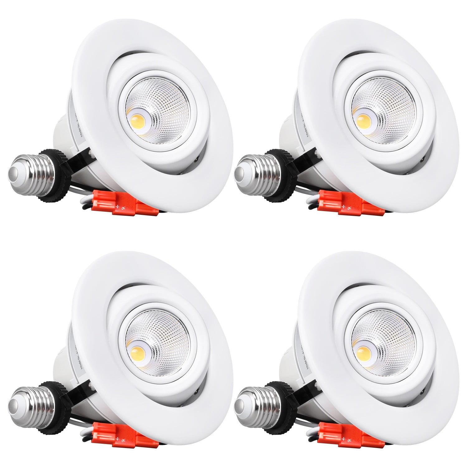 4 Pack 4 Inch 9W Adjustable LED Recessed Downlight for Living Room ...