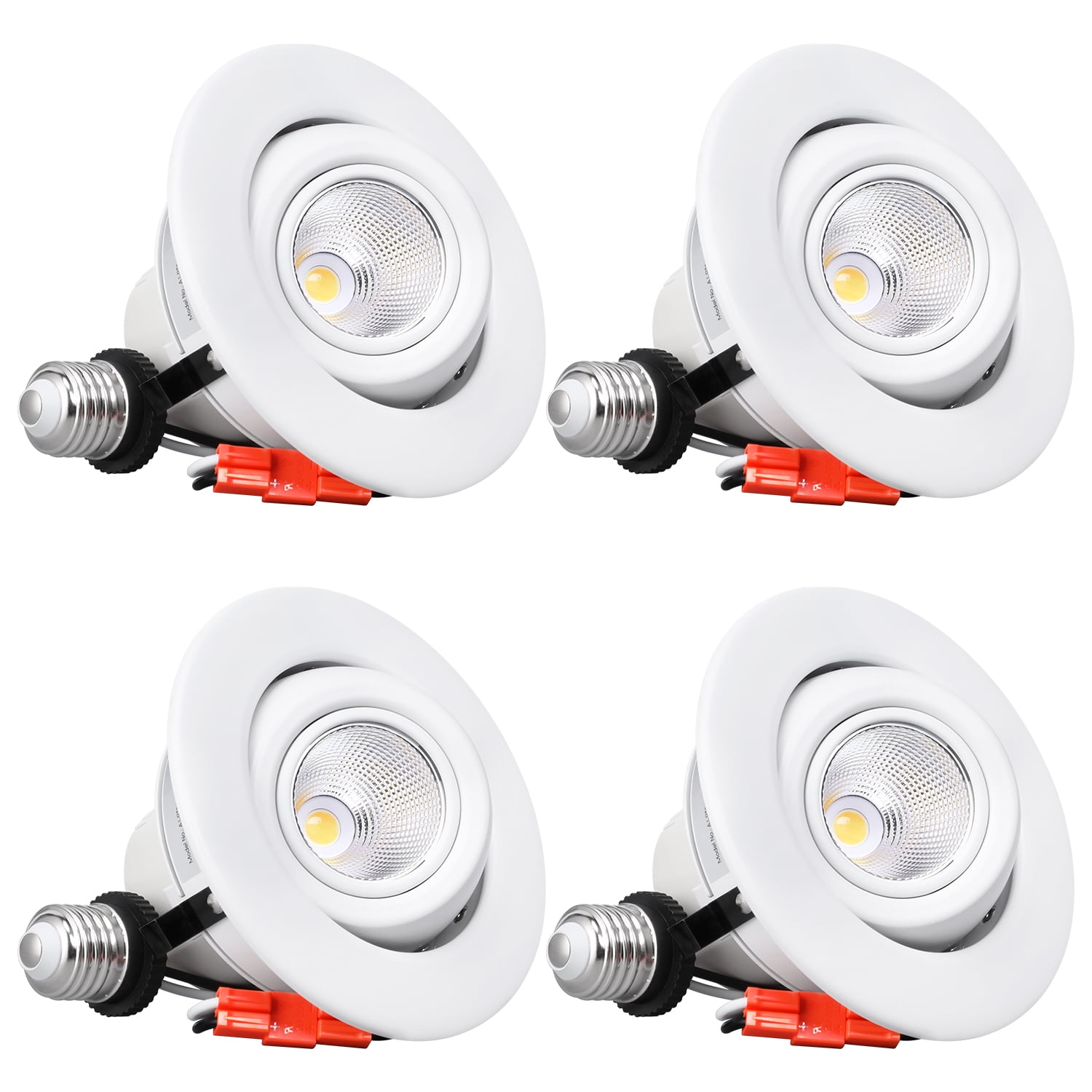 4 Pack 4 Inch 9W Adjustable LED Recessed Downlight for Living Room ...
