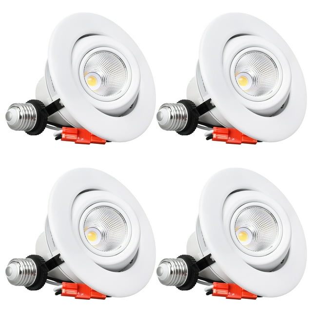 4 Pack 4 Inch 9W Adjustable LED Recessed Downlight for Living Room ...