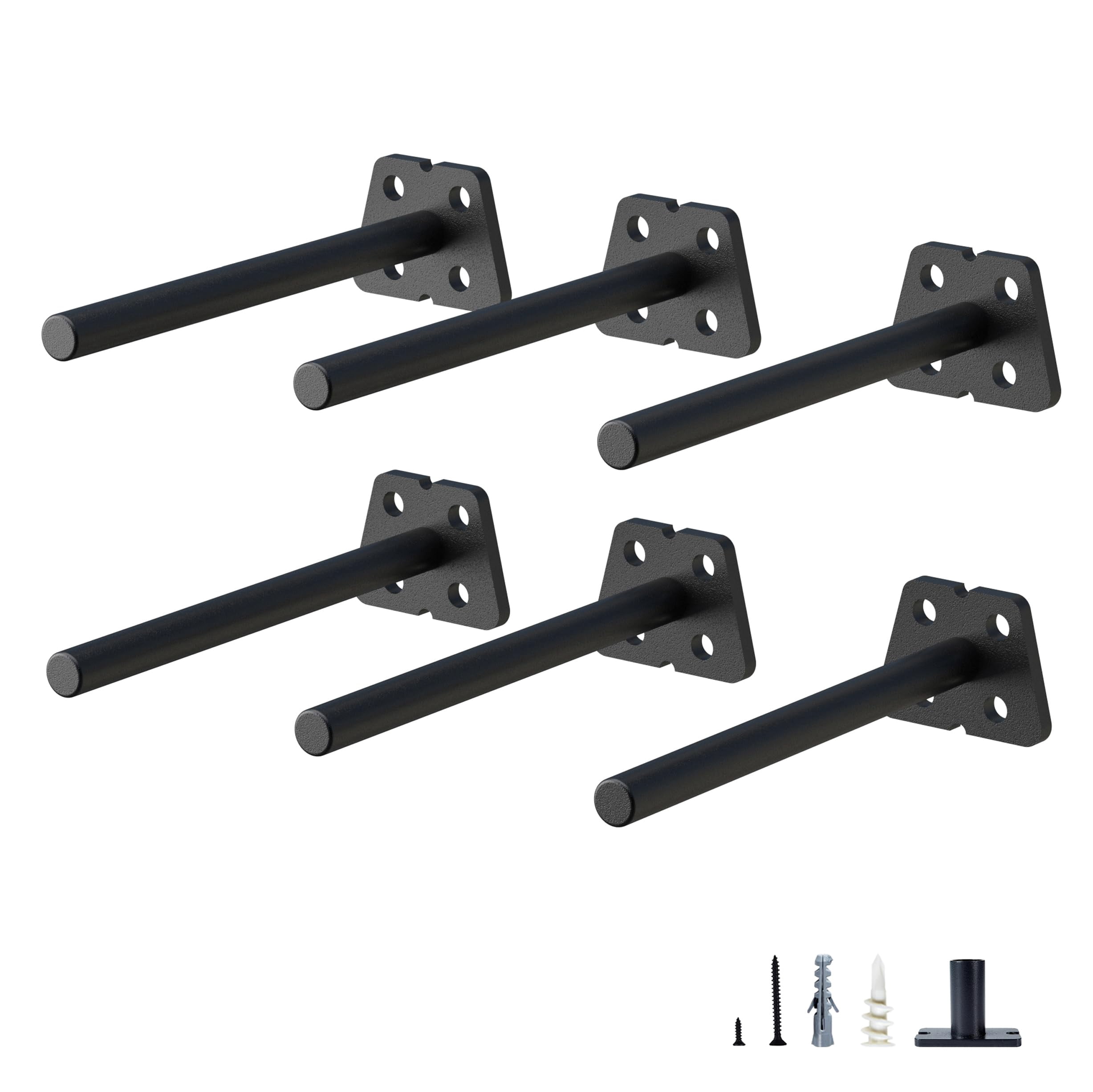 4-Pack 4 Inch Hidden Floating Shelf Bracket, Heavy Duty Blind Shelf ...