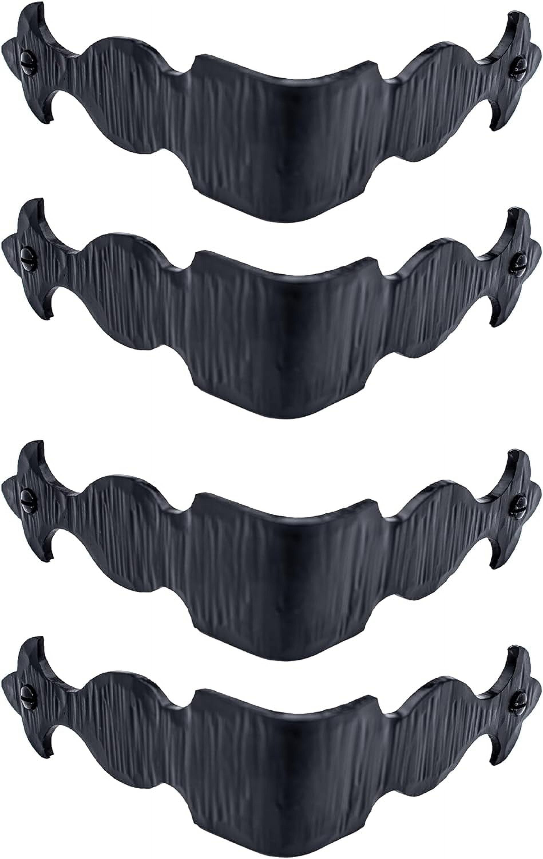 4 Pack - 4 Inch Metal Corner Bracket for Furniture - Black - Handmade ...