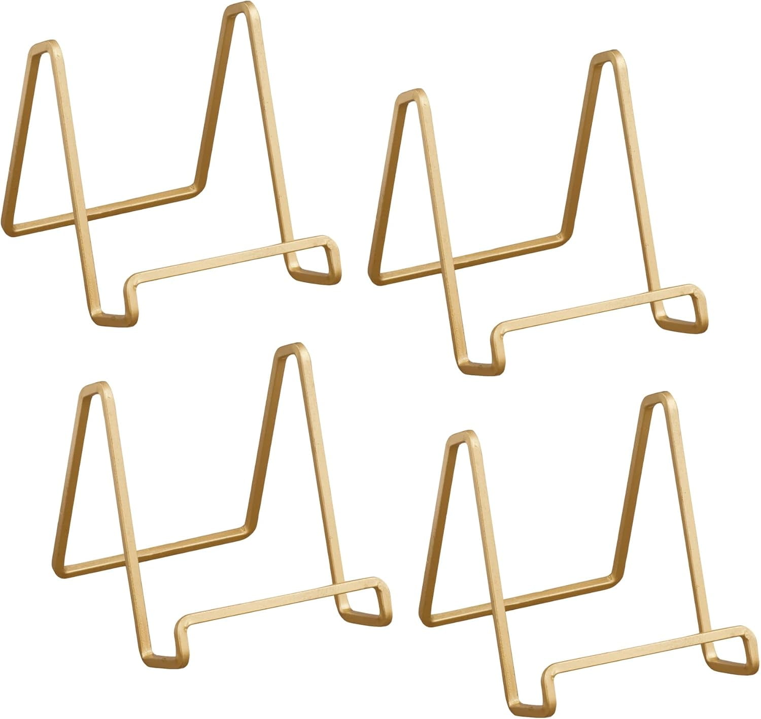 4 Pack 4-Inch Metal Gold Painted Square Book Holder/Stand, Wire Mini ...