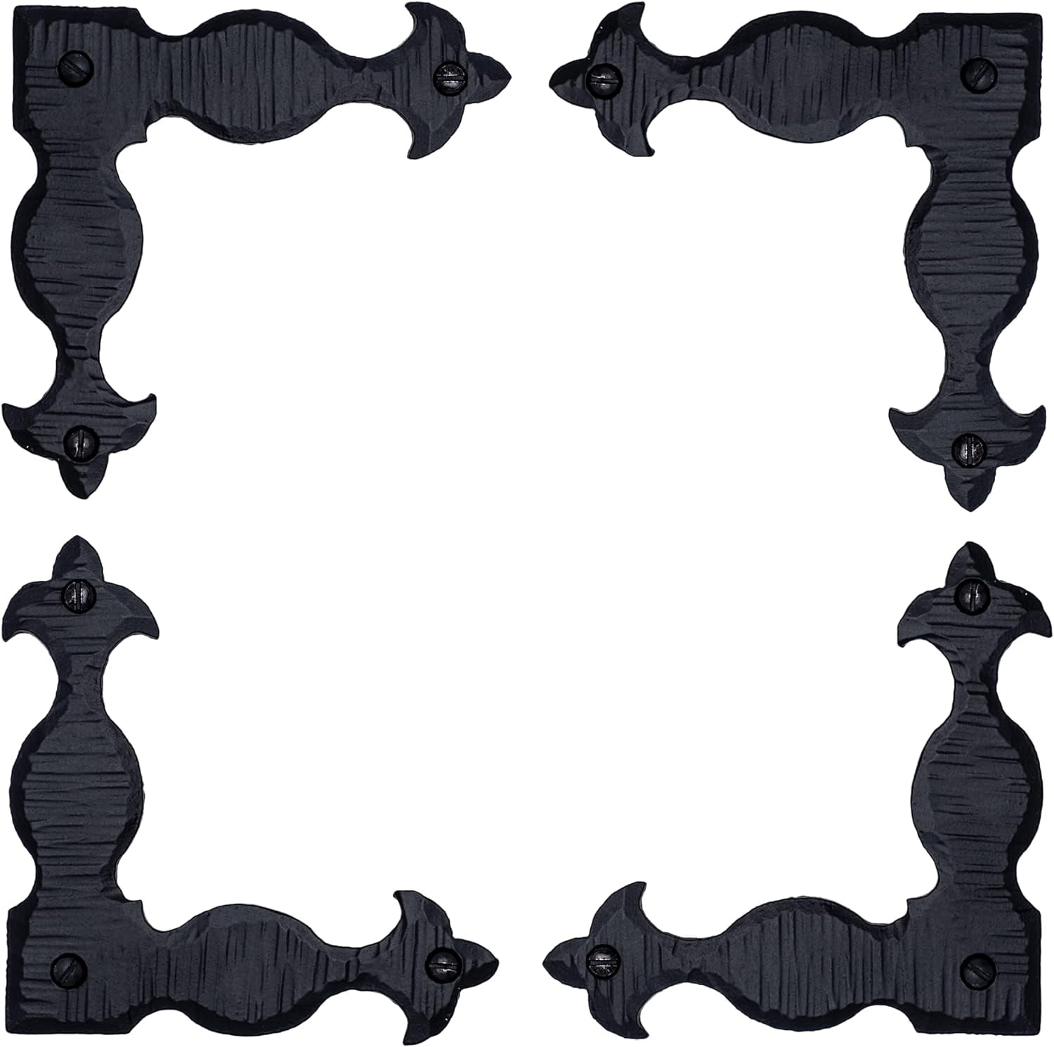 4 Pack 4 Inch Metal L Bracket for Furniture - Black - Handmade ...