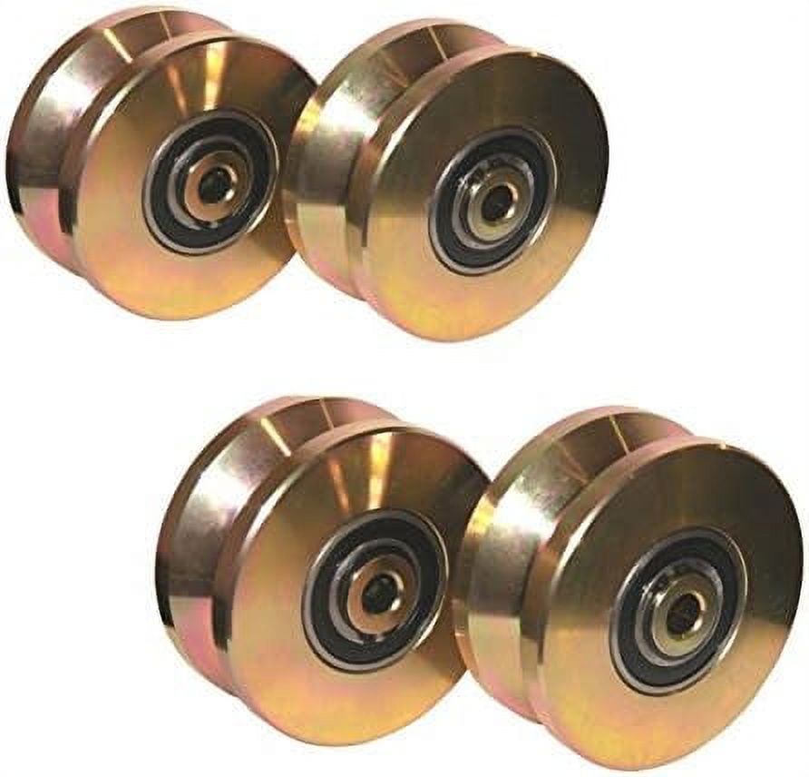 4 Pack-4" V Groove Wheel Double Bearing Sliding Gate 3000 Lbs Roller ...