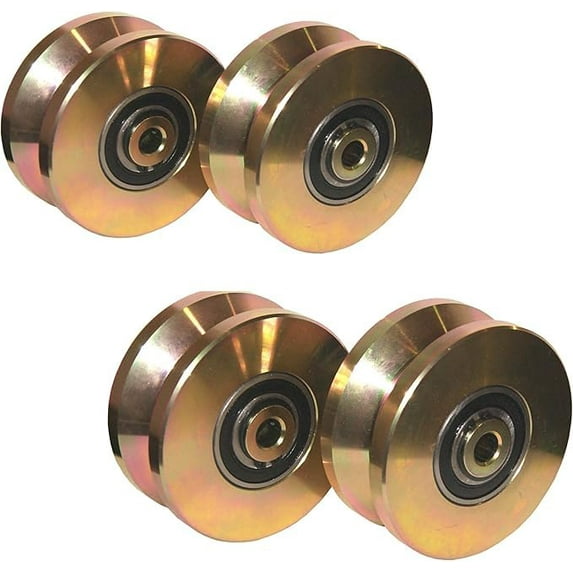 4 Pack-4" V Groove Wheel Double Bearing Sliding Gate 3000 Lbs Roller ...