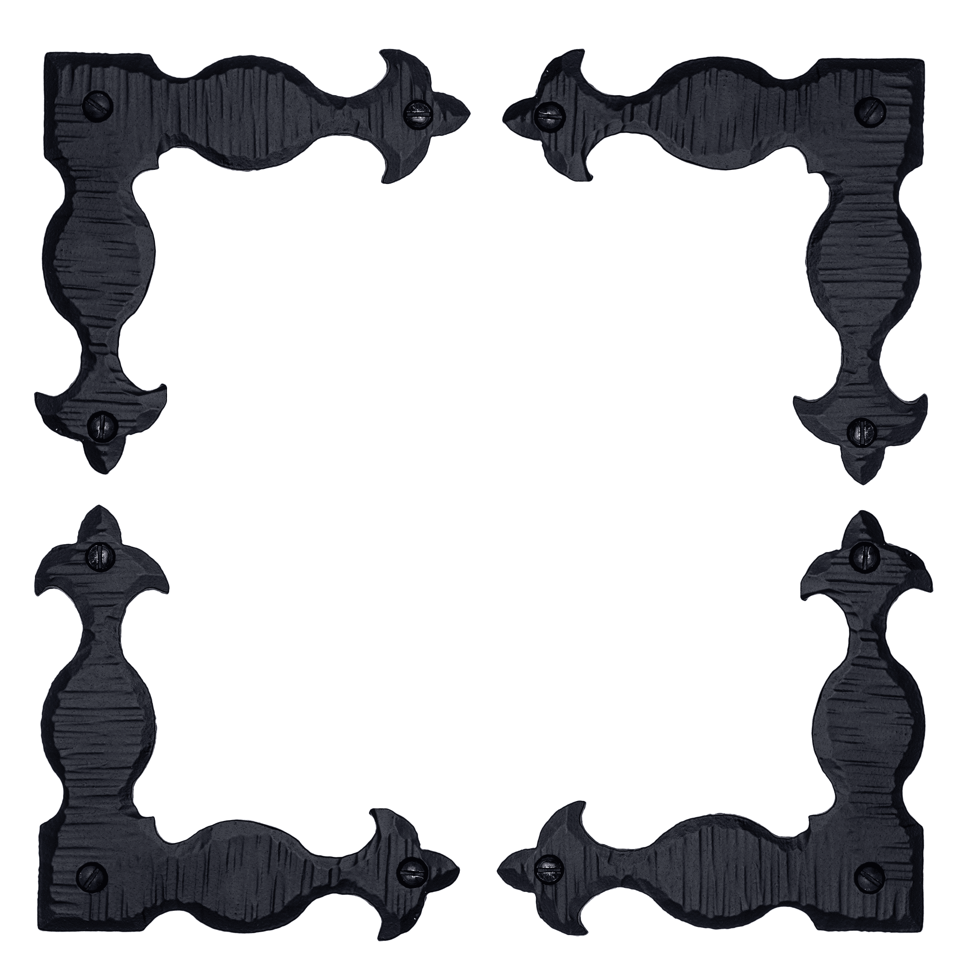 4 Pack 4 inch Decorative Corner Brackets Black L Bracket Decorative ...