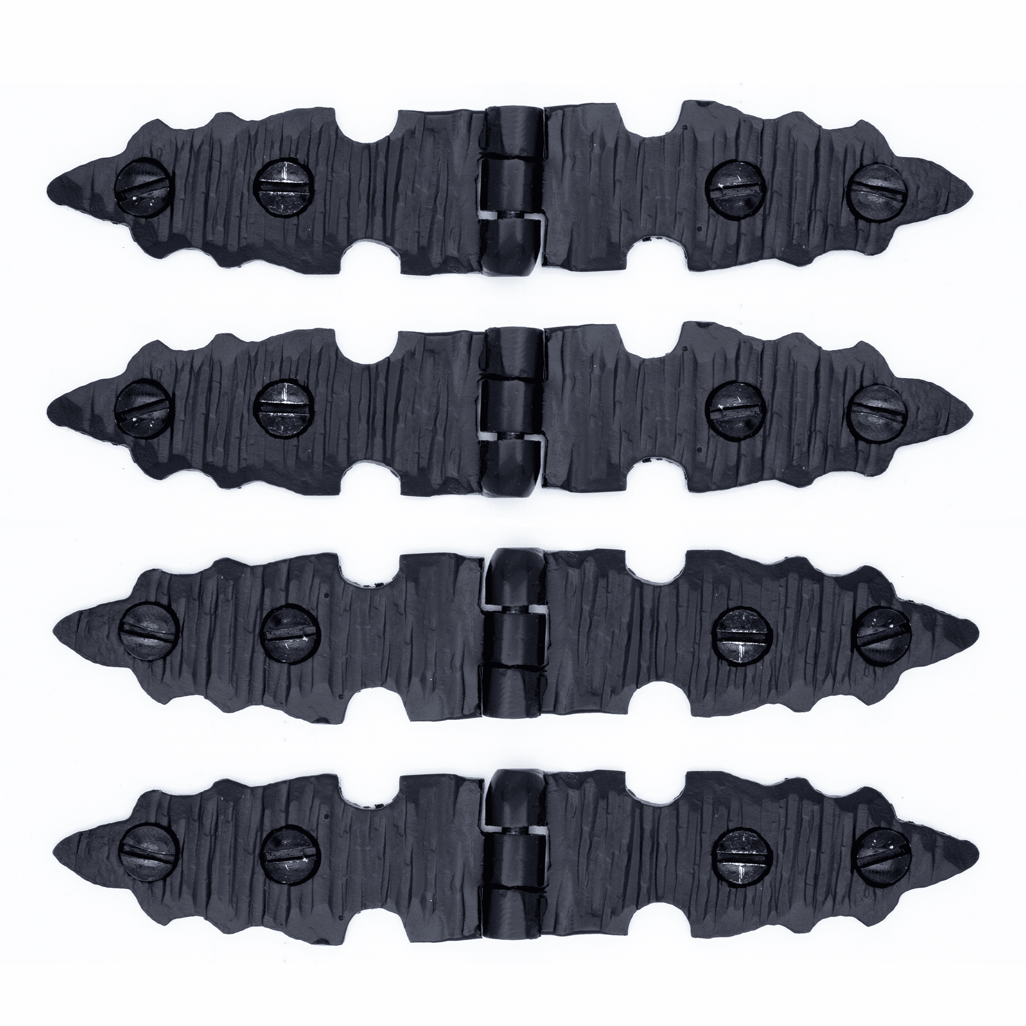 4 Pack 4 inch Decorative Hinges Black Wrought Iron Hinges Decorative ...