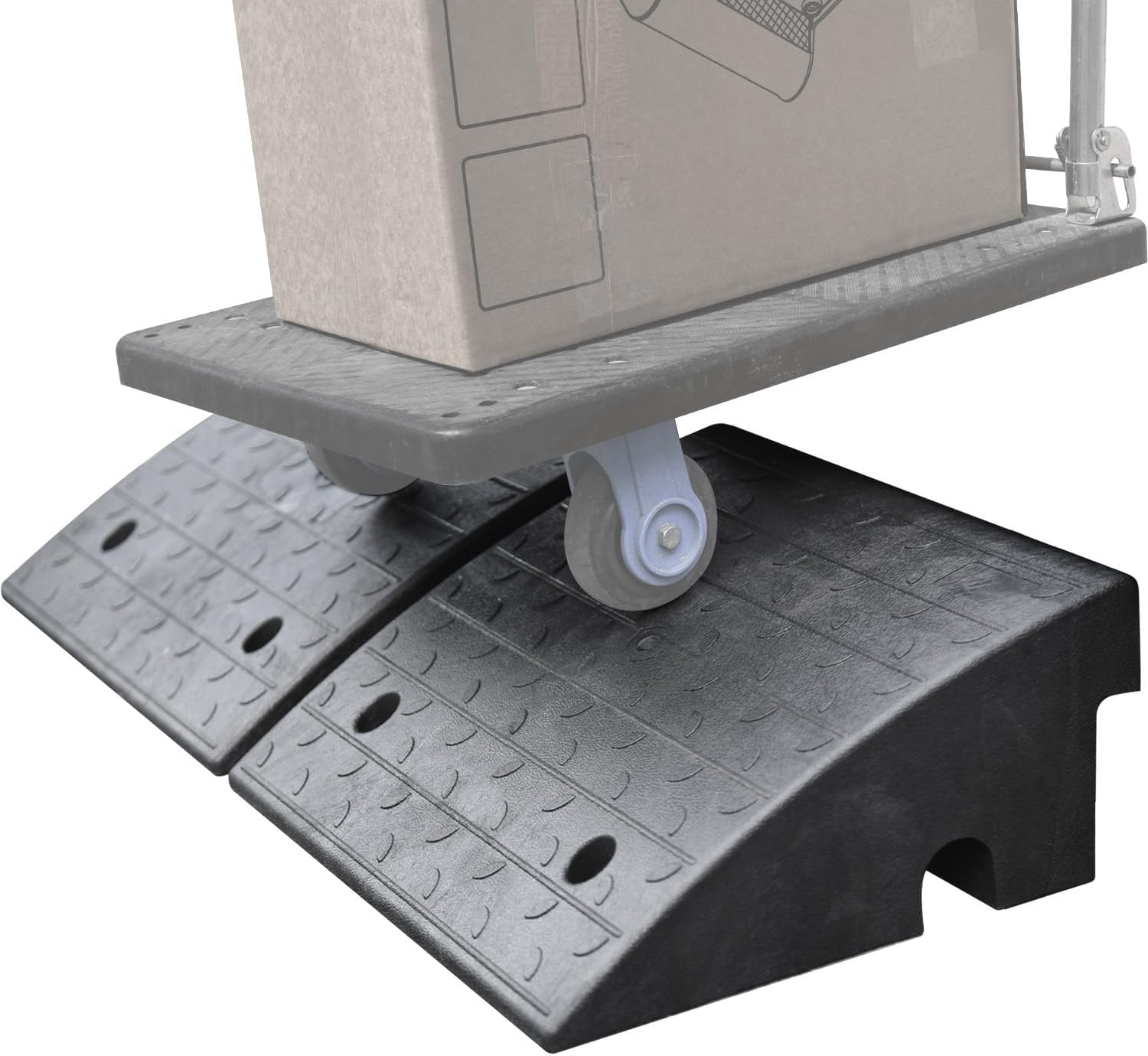 4 Pack 4" inch Rise Driveway Curb Ramps, 17"(L) x 9"(W) x 4"(H) Loading ...