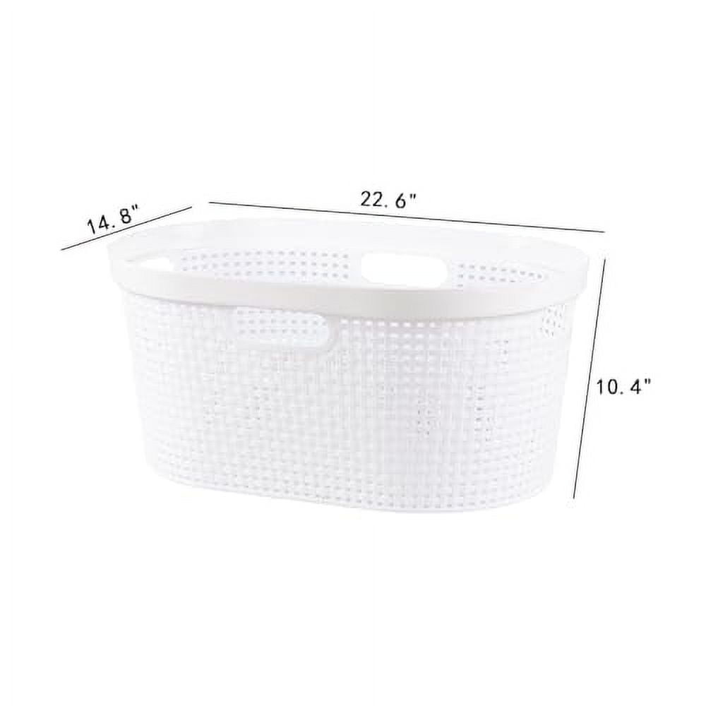 4-Pack 40 L Laundry Basket, Lightweight Plastic Carry Hamper, Clothes ...