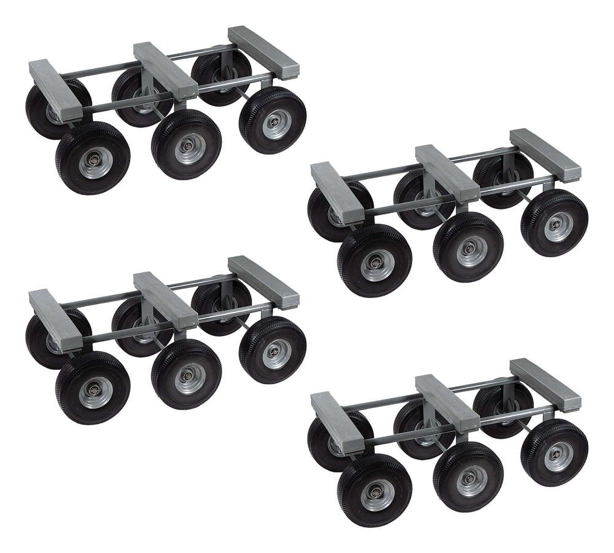 4 Pack 40" x 22" 6 Wheel All Terrain Dolly 1,200 lbs WLL - Heavy Duty ...