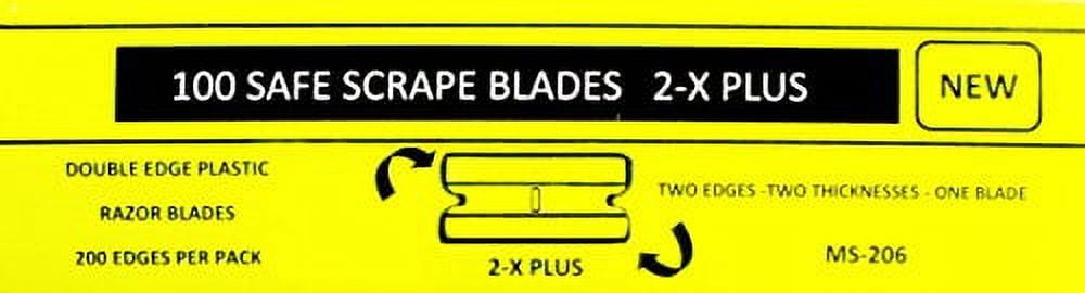 4 Pack (400pcs) Double Edged Plastic Razor Blades with a Thicker and ...