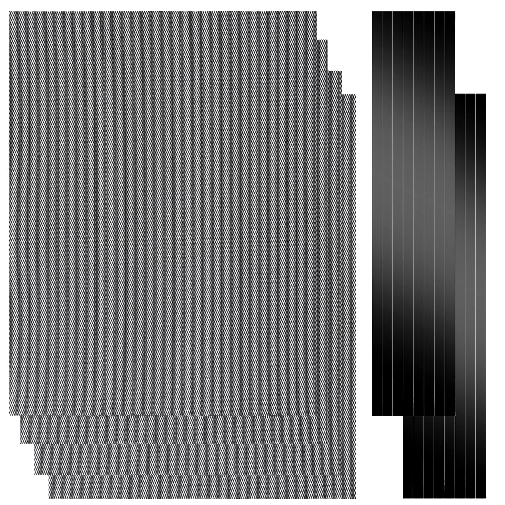 [4 Pack] 400x300mm DIY RRF12 PC Case Dust Mesh Filter, PVC Dustproof ...