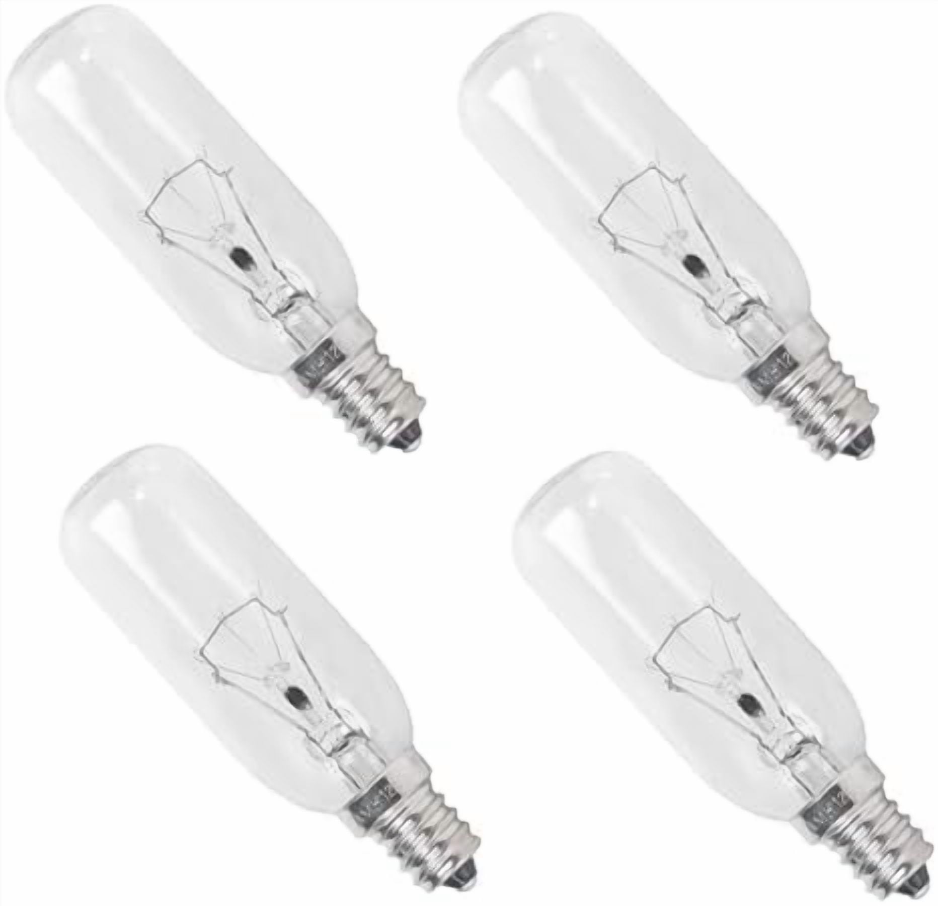【4-Pack】 40W E12 Candelabra Bulbs, Dimmable 120V Warm White, Compatible ...